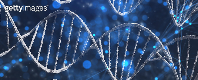 Abstract light DNA structure concept,3d Rendering illustration,molecule ...