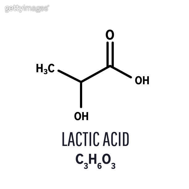 Lactic acid molecular structure. Lactic acid skeletal chemical formula ...
