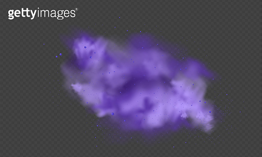Purple dust. Abstract blurry smoke with purple particles. Violet smoke ...
