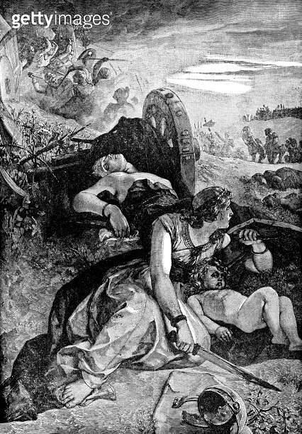 Defeat of the Cimbri at the Battle of Vercellae in Italy - 2nd Century ...