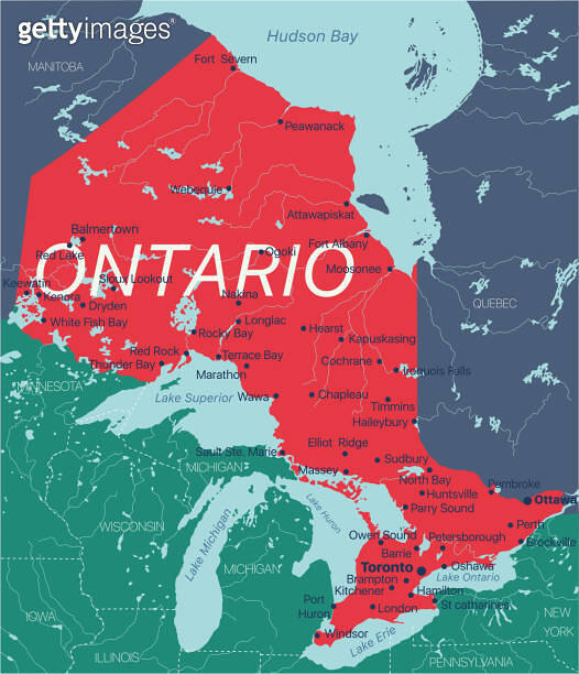 Alberta State vector editable map of the Canada (1300968468) - 게티이미지뱅크