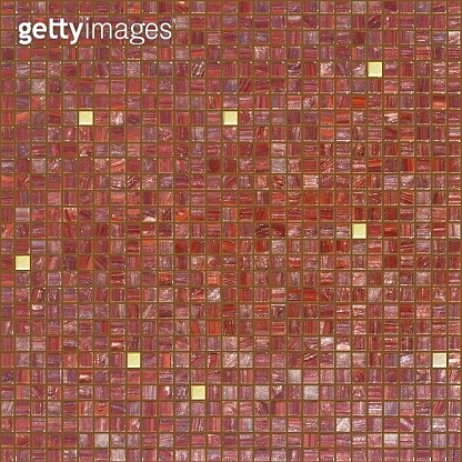 Ruby glass mosaic wall tile texture with golden parts (1317007050) - 게티 ...