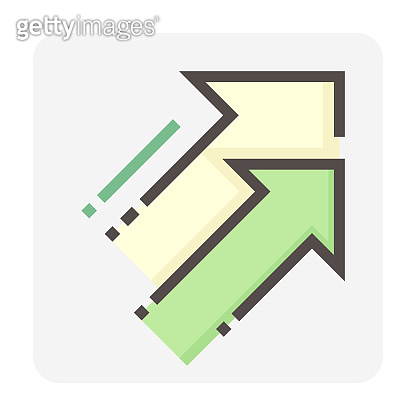 Going up arrow vector design. 48x48 pixel perfect and editable stroke ...