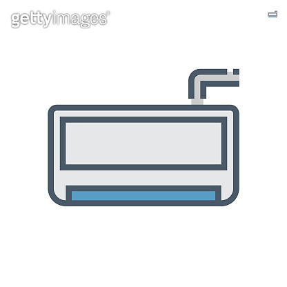 Air conditioner (AC) indoor unit icon 64x64 pixel perfect and editable ...