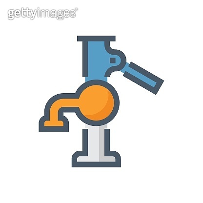 Deep well hand pump vector icon design. For suction groundwater from ...