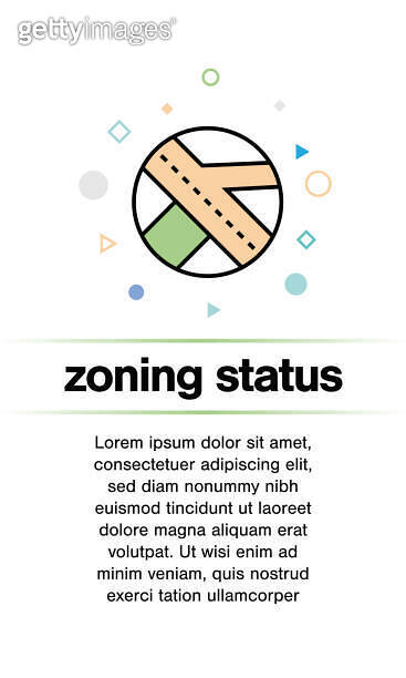 Zoning status vector line icon template design 이미지 (1349182289) - 게티이미지뱅크