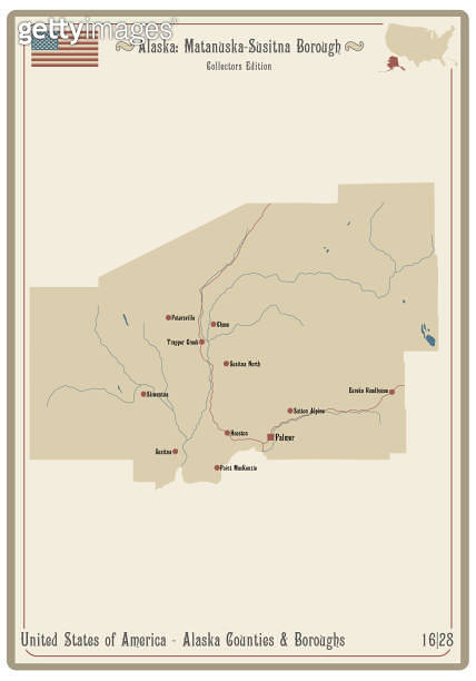 Map of Matanuska-Susitna Borough in Alaska (1325412459) 일러스트, 무료 일러스트 ...