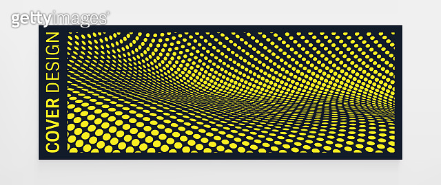 Wavy surface with optical illusion. Abstract polka dots pattern ...