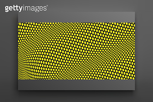 Wavy surface with optical illusion. Abstract polka dots pattern ...
