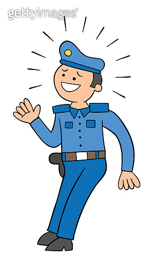 Cartoon police scared, vector illustration (1324931019) 일러스트, 무료 일러스트 ...