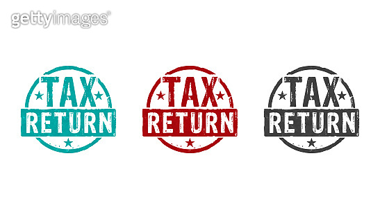 Tax return stamp and stamping 이미지 (1318701247) - 게티이미지뱅크