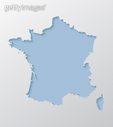 Vector outline map France with creative shadow (1340604418) 일러스트, 무료 ...