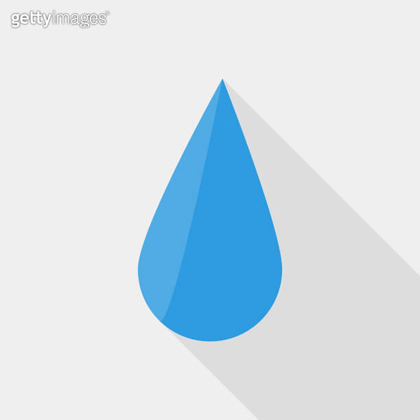 Flat water drop vector icon. 이미지 (1357484340) - 게티이미지뱅크