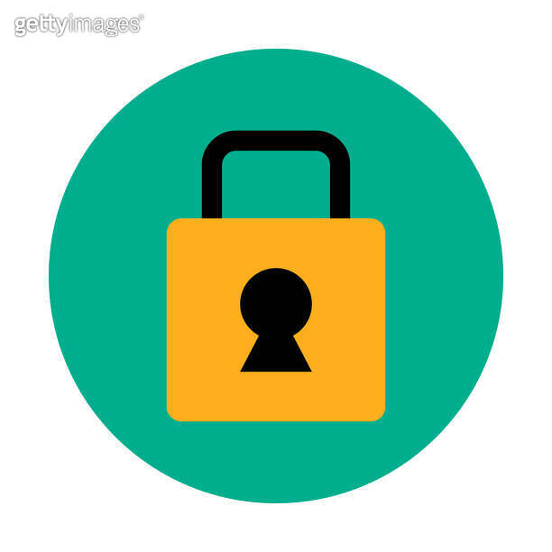 Round lock icon. Padlock vector icon showing security. 이미지 (1360631999 ...