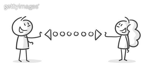 stick figures: distance, protection, instruction 이미지 (1295596457) - 게티이미지뱅크