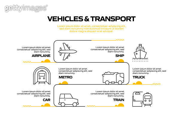 Vehicles and Transport Related Process Infographic Template. Process ...