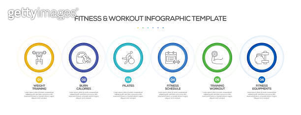 Fitness and Workout Related Process Infographic Template. Process ...