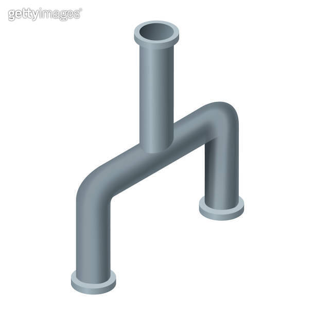 Isometric pipe. Water tube or pipeline for oil or gas industry tube ...