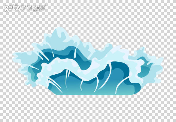 Water splash animation. Shock waves on transparent background. Spray ...