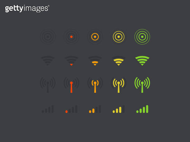 Signal icons. Vector illustration 이미지 (1312462705) - 게티이미지뱅크