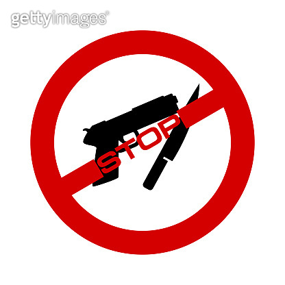 Do not carry weapons, guns and knives. 이미지 (1358189440) - 게티이미지뱅크