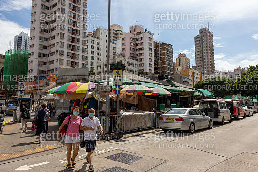 Cooked Food Market in Yuen Long, New Territories, Hong Kong 이미지 ...