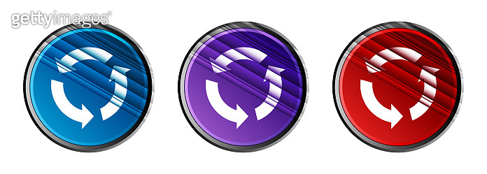 Refresh icon natural sky light round button set stripes line ...