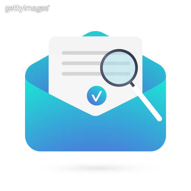 Email Verification, validation flat vector icon. Modern Illustration ...