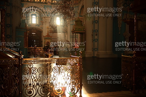 One of the Great Monasteries of Russia. Interior of the New Jerusalem ...