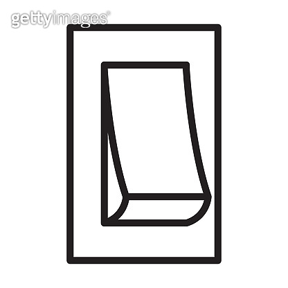 Electric switch outline icon vector. Power off linear style sign toggle ...