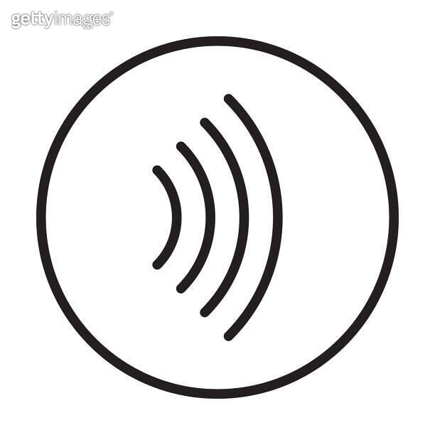Contactless payment icon vector Near-field communication (NFC) card ...
