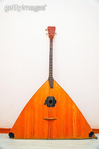 Three-string traditional national Russian musical instrument bass ...