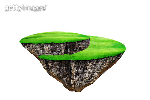 round soil ground cross section with earth land and green grass ...