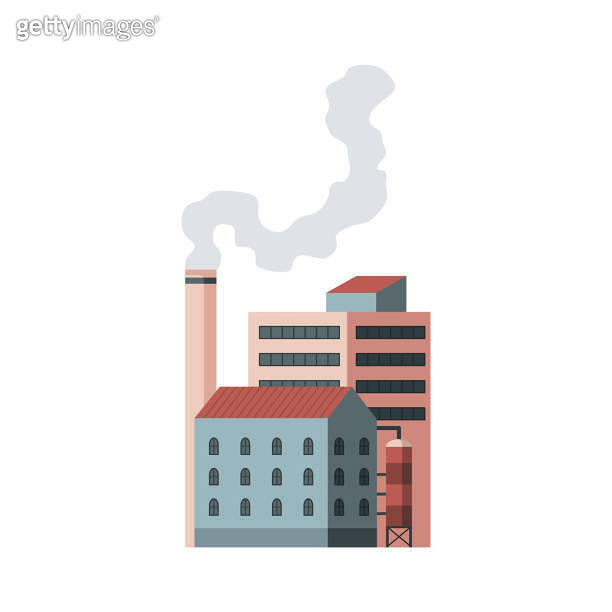 Factory industrial. Manufactory industrial building refinery factory or ...