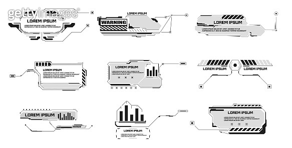 Callouts. Digital information labels, callout bar label and minimal ...