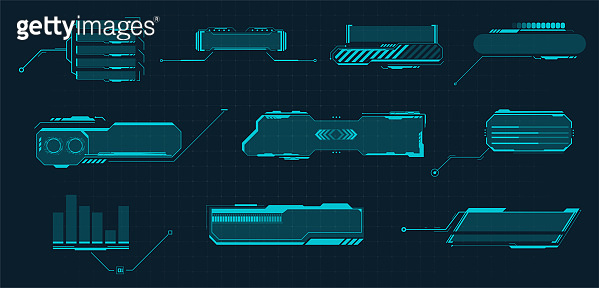 Callouts titles set. HUD style. Futuristic callout bar labels ...