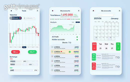 Trading candlestick chart vector illustration. Stock exchange market ...