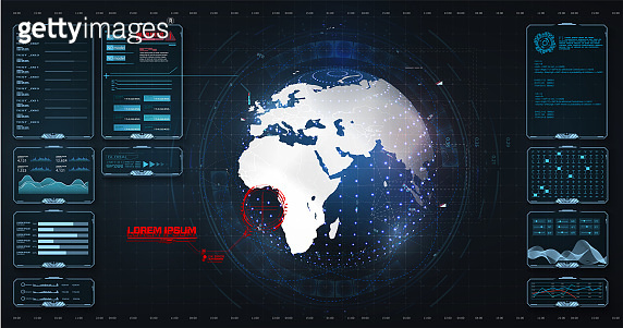 Data screen with chart, graphic, ui, ux panel, visualization screen ...