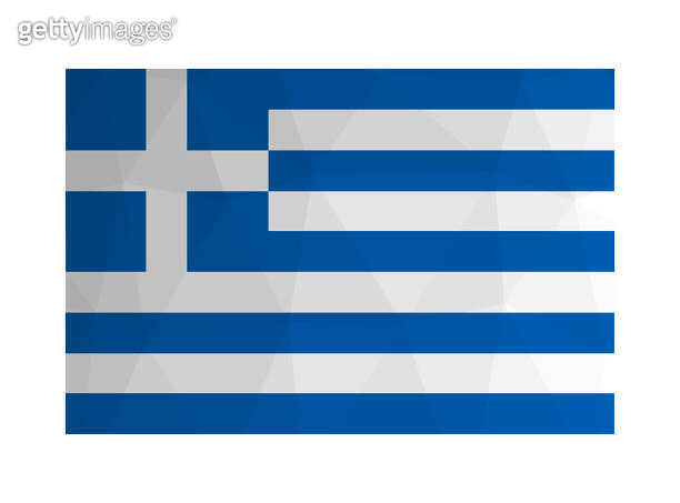 Vector isolated illustration. National Greek flag (Blue and White ...