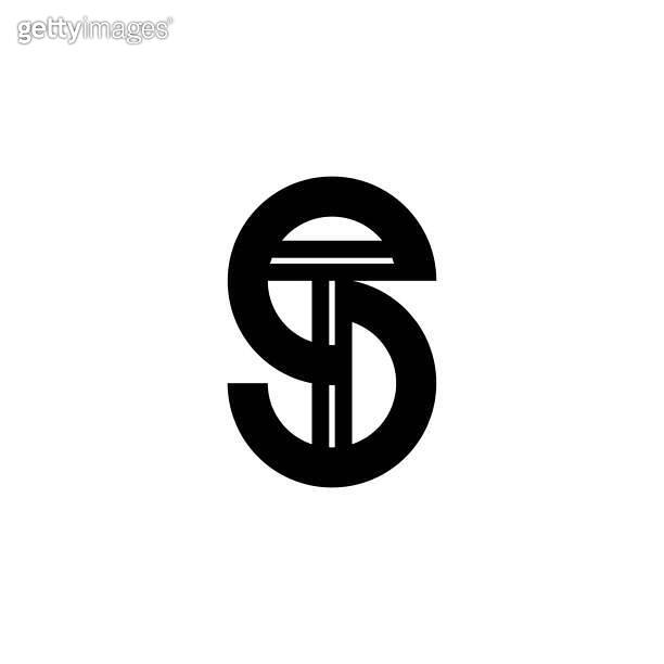 TS monogram logo. Decorative Ts minimalist initials in circles shape, icon for any company or ...