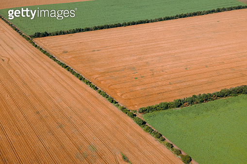 aerial view of agricultural lands with multiple crops 이미지 (1341531790 ...