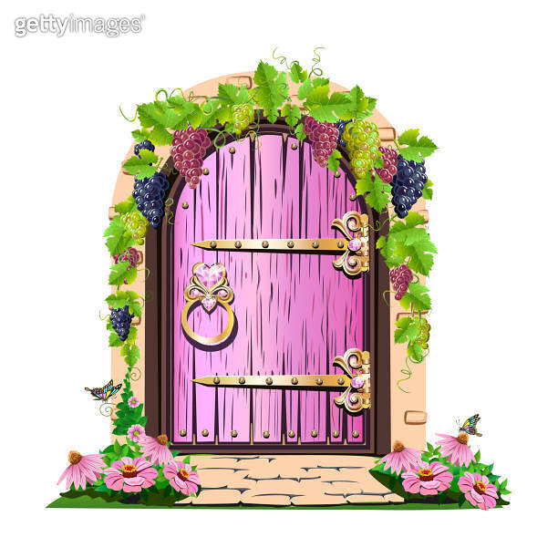 Fairytale pink door of a beautiful princess 이미지 (1294462917) - 게티이미지뱅크