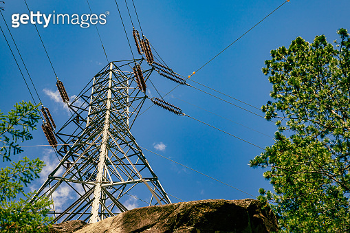 Electric Power Lines Running Electricity From The North Cascades To ...