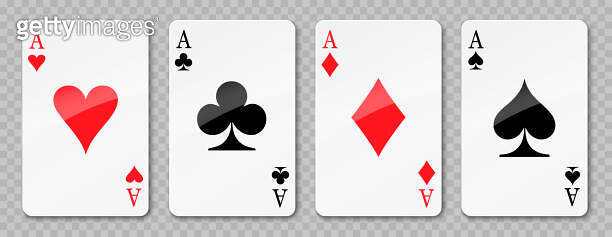 Ace card suit set isolated, playing cards symbols, aces playing cards ...