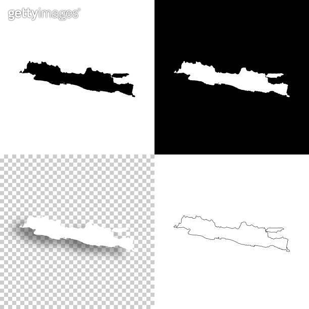 Java maps for design. Blank, white and black backgrounds - Line icon ...