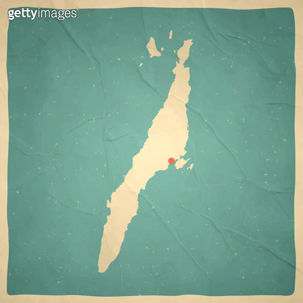 Cebu map in retro vintage style - Old textured paper (1330514945) - 게티이미지뱅크