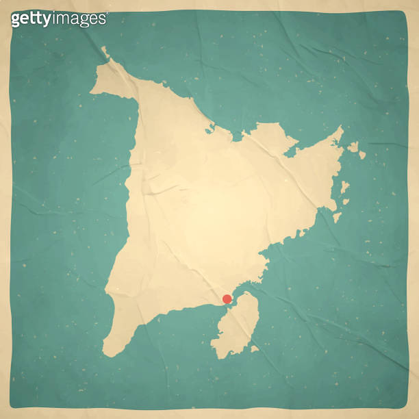 Panay map in retro vintage style - Old textured paper (1330685447) - 게티 ...