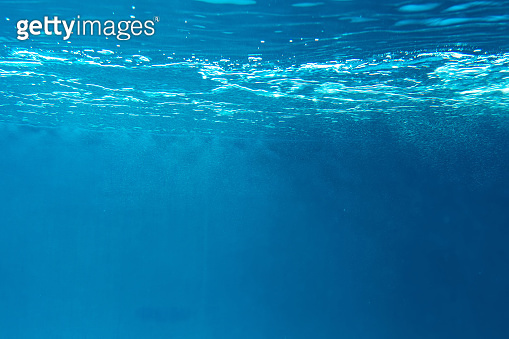 Summer. Texture of water surface. Underwater background. Waves effects ...