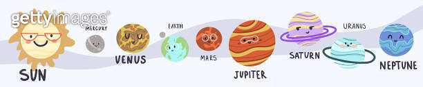 funny planets in the solar system with names 이미지 (1352927840) - 게티이미지뱅크