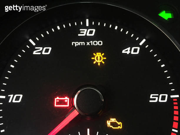 Car indicator with engine and headlight problem sign 이미지 (1360314603 ...